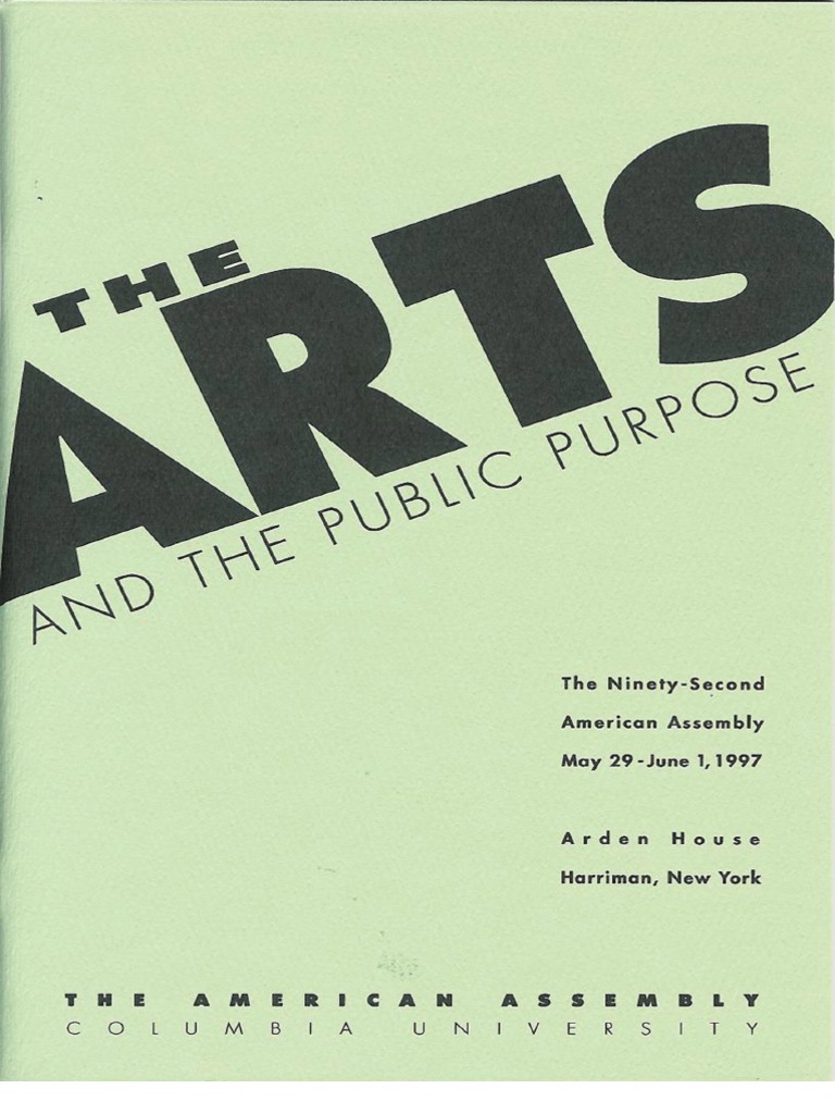 Arts and Public Purpose Report | PDF | Nonprofit Organization ...