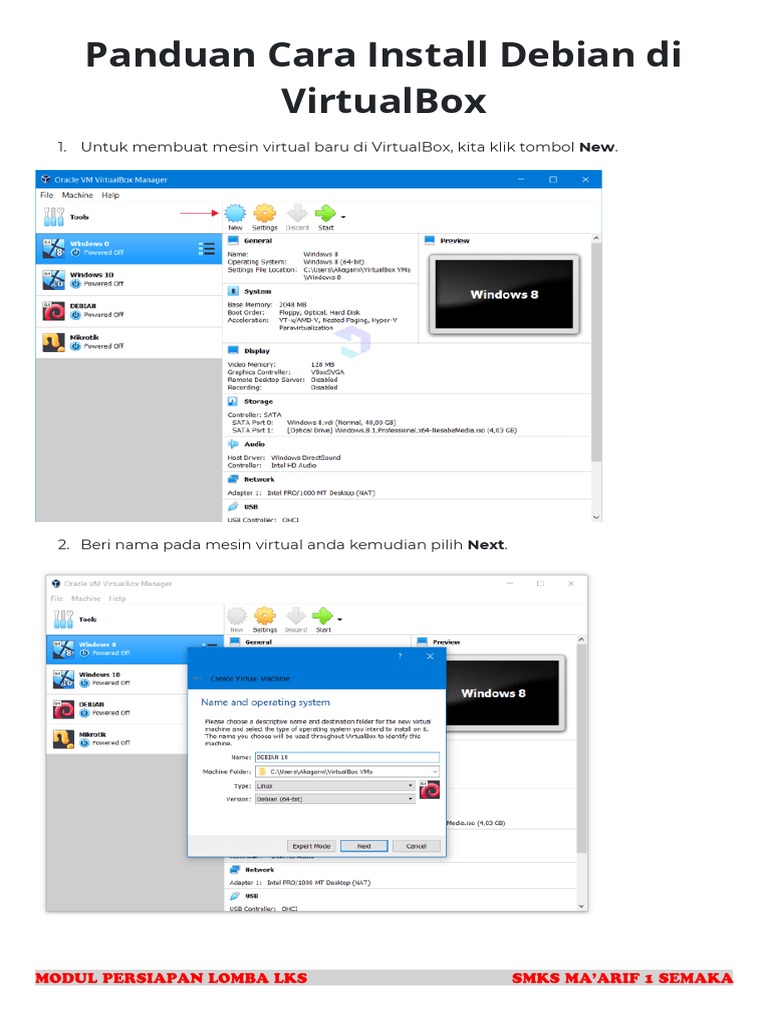 Panduan Cara Install Debian Di VirtualBox | PDF