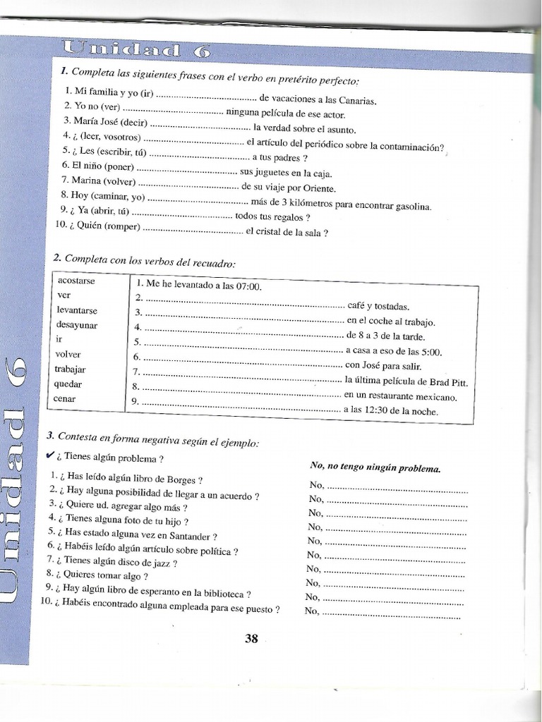 Preterito Perfecto Indicativo | PDF