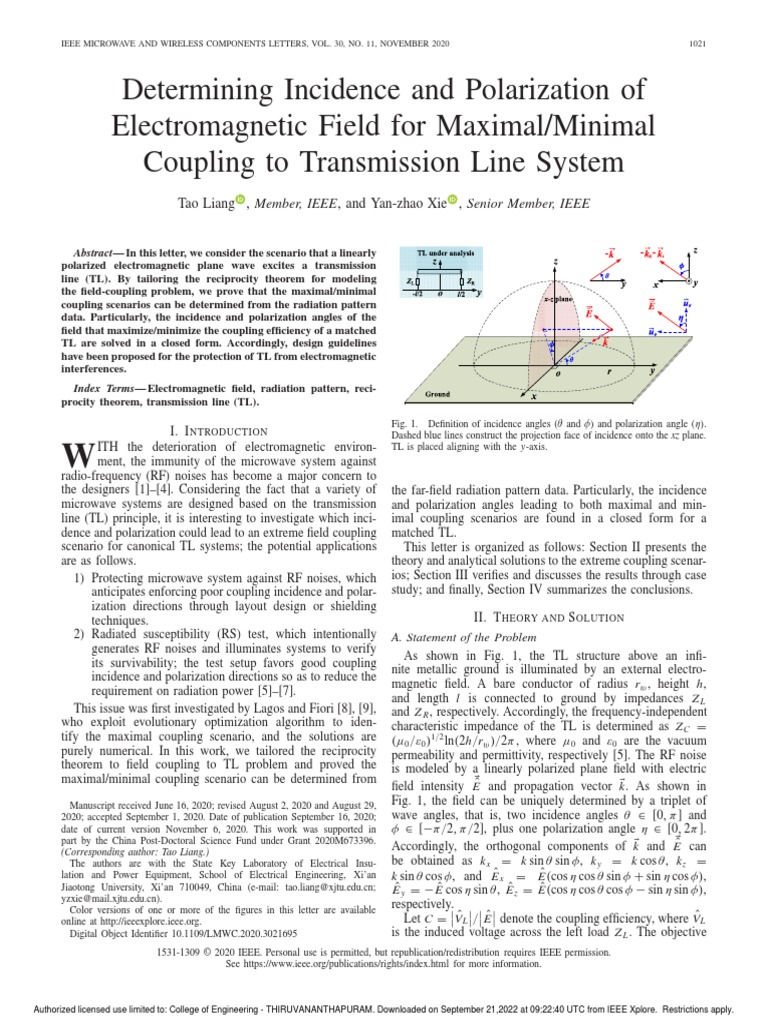 3.determining Incidence and Polarization of Electromagnetic Field For ...