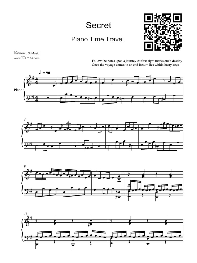 Secret (Time Travel) Piano | PDF