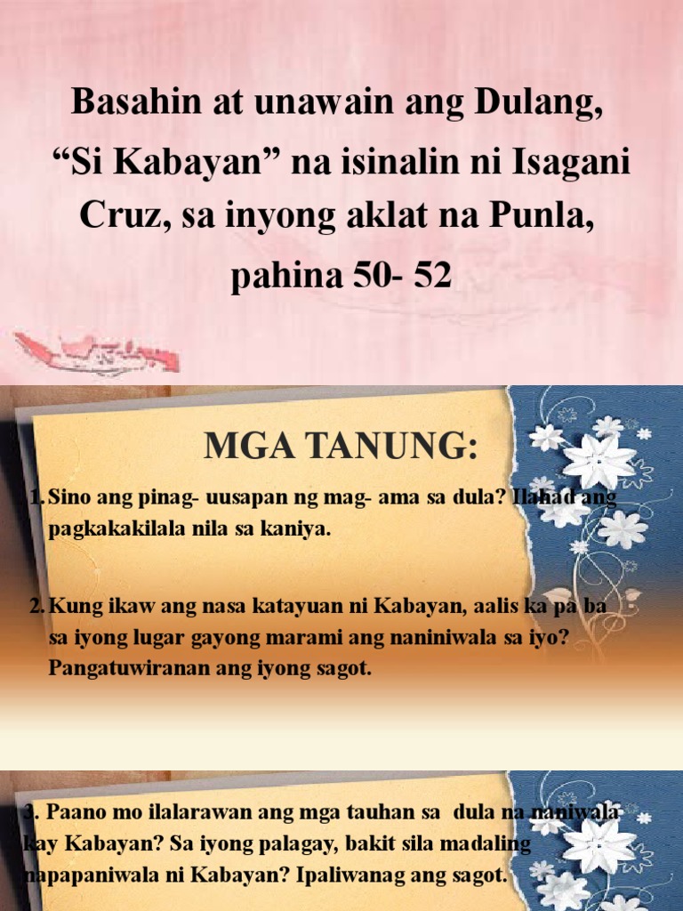 5th-Week - Si Kabayan | PDF