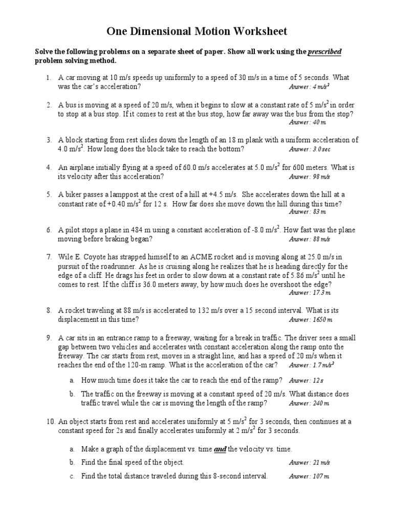 Equations Of Motion Pdf Acceleration Speed