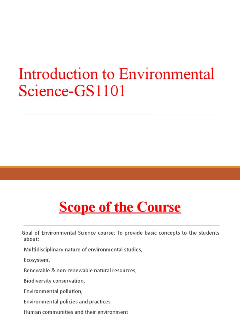 Environmental Science Course Overview | PDF | Natural Environment ...