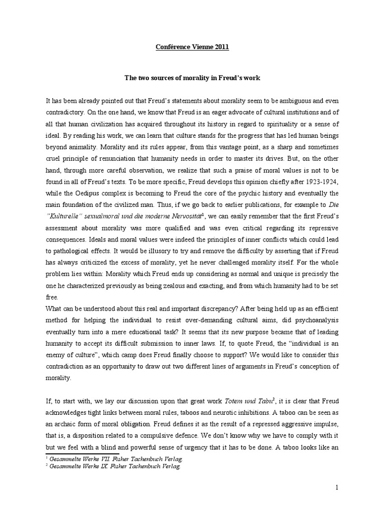 Vienne 2011 (Version Définitive) | PDF | Sigmund Freud | Id