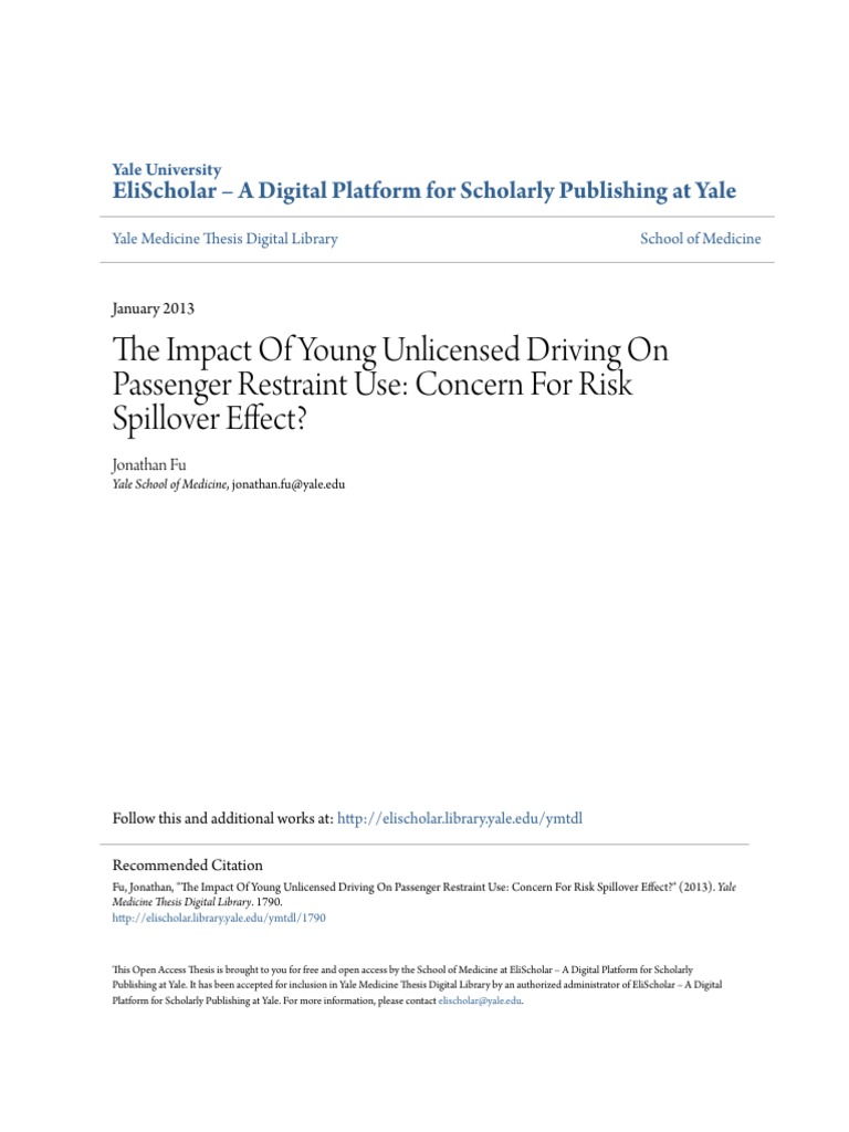 Young Unlicensed Drivers' Impact on Safety | PDF | Seat Belt | Traffic ...