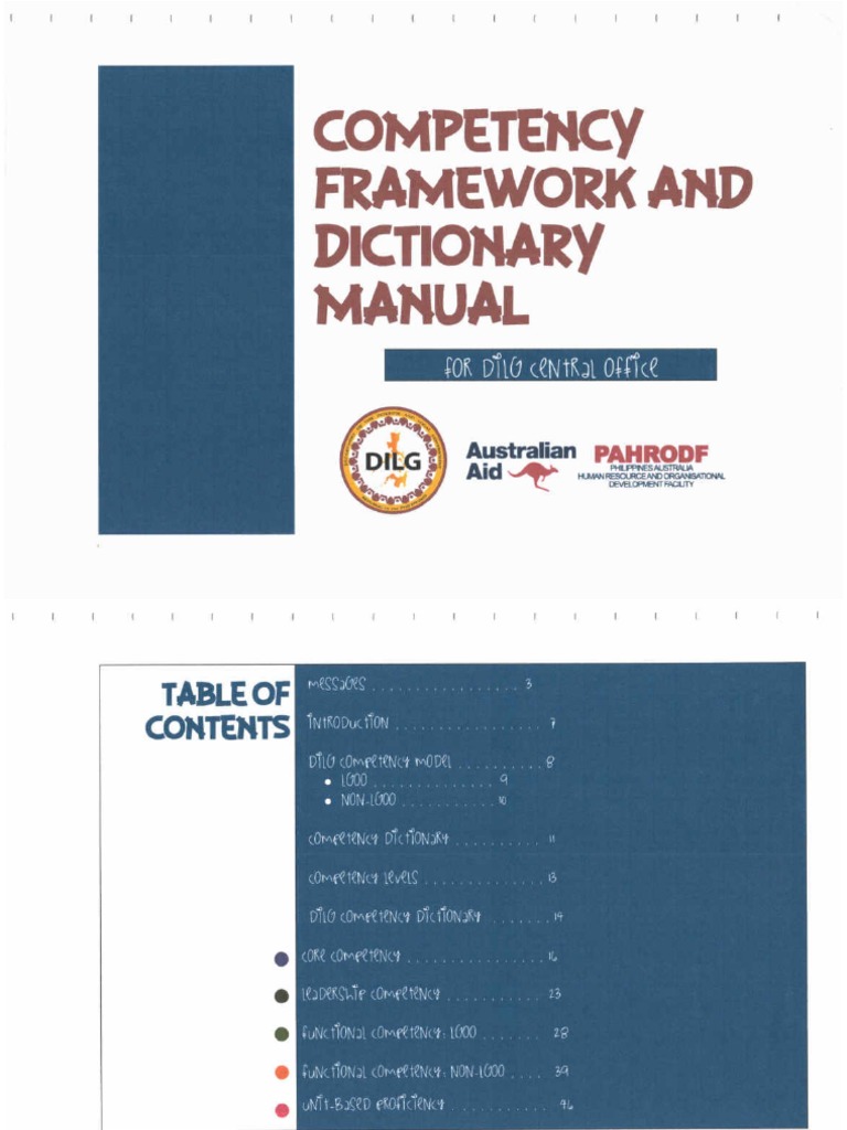 Dilg Competencey Framework and Dictionary Manual | PDF