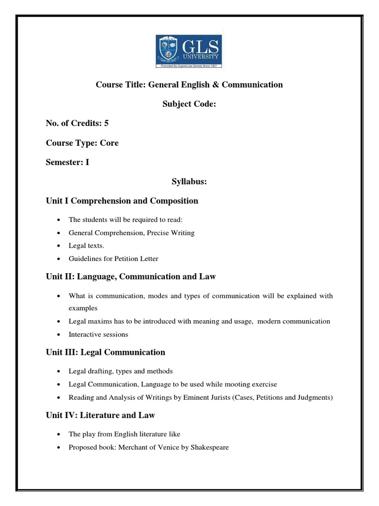 Syllabus - Bba LLB Hons. - Sem - 1 | PDF | Marketing | Leverage (Finance)