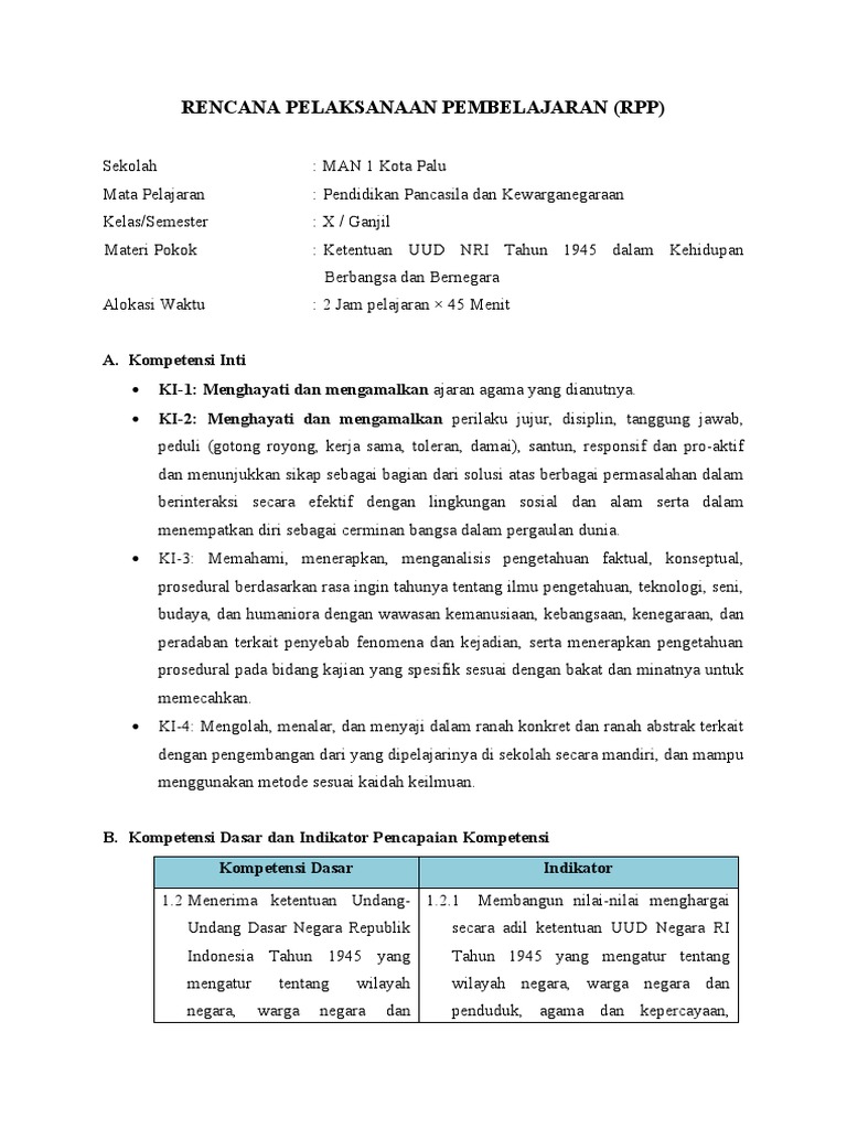 RPP Lengkap | PDF