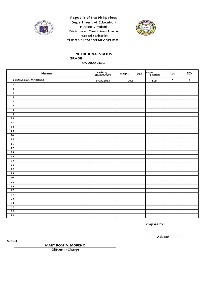 New Nutritional Status | PDF