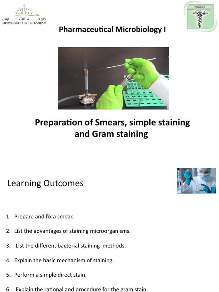 Lab 3 - Smear Preparation Simple Staining and Gram Staining | PDF | Staining | Histology