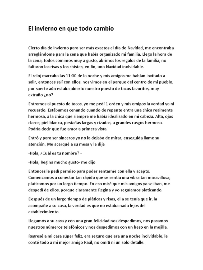 El Invierno en Que Todo Cambio | PDF