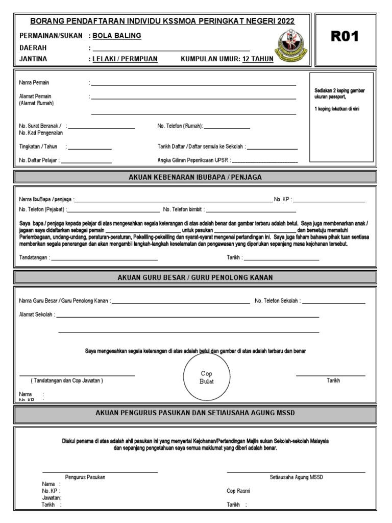 Borang R01 | PDF