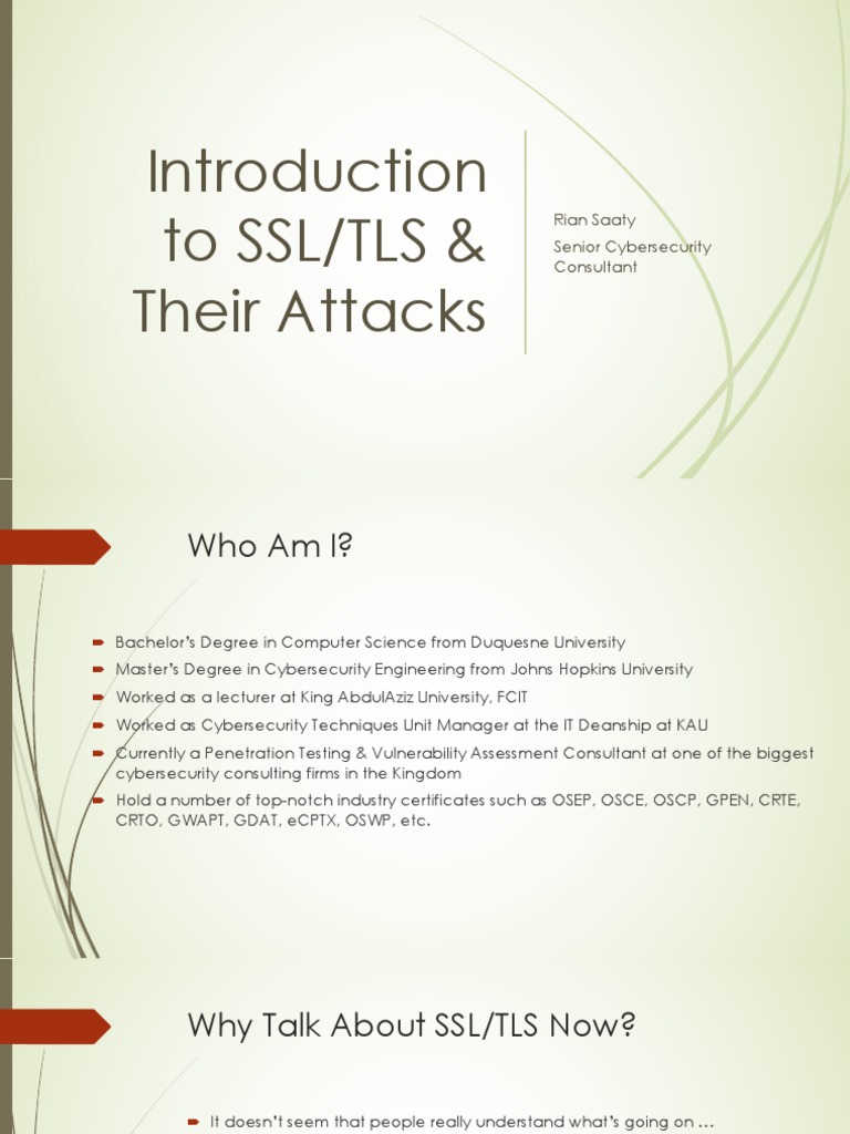 SSL Tls and Their Attacks | PDF | Transport Layer Security ...