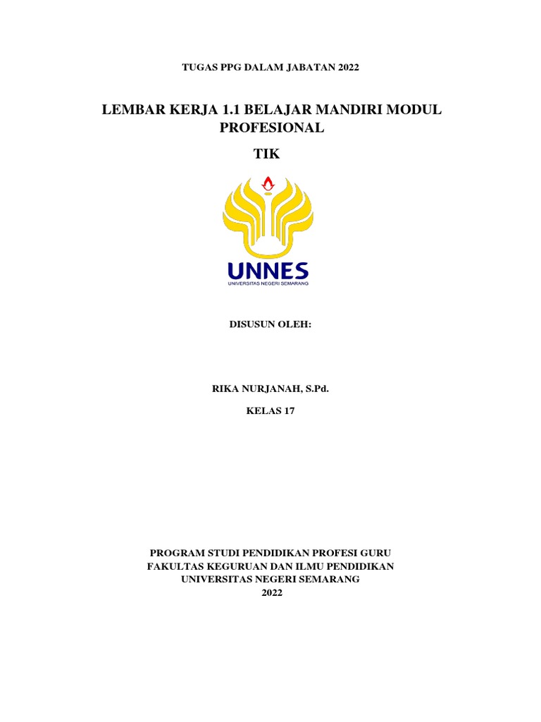 LK 0.1 Modul 6 - Tik - Rika Nurjanah | PDF