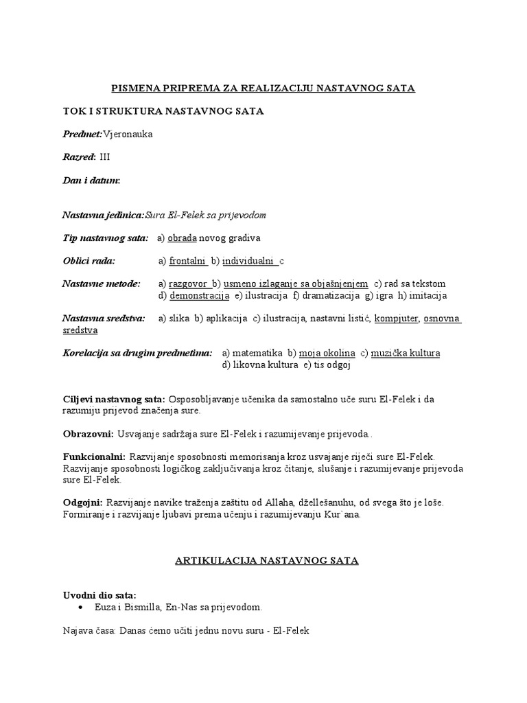 El-Felek PRIPREMA | PDF