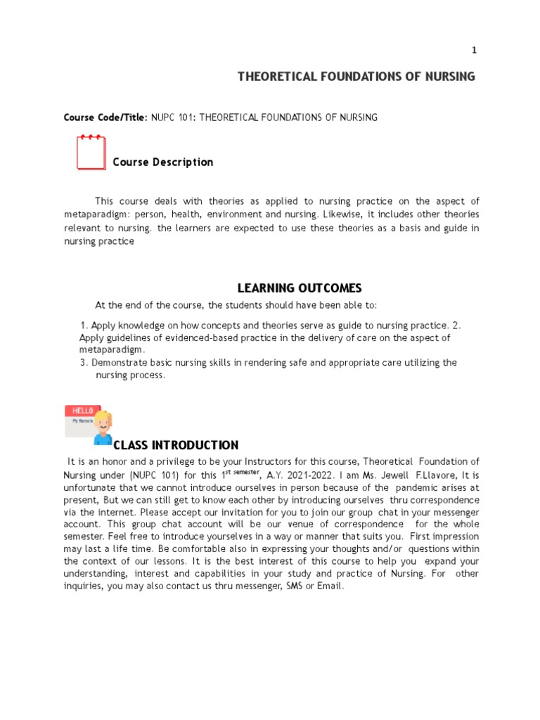 TFN Module 1 | PDF | Theory | Nursing