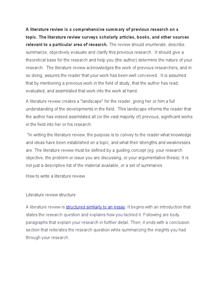 A Comprehensive Guide to Conducting Thorough Literature Reviews: Outlining the Key Steps ...