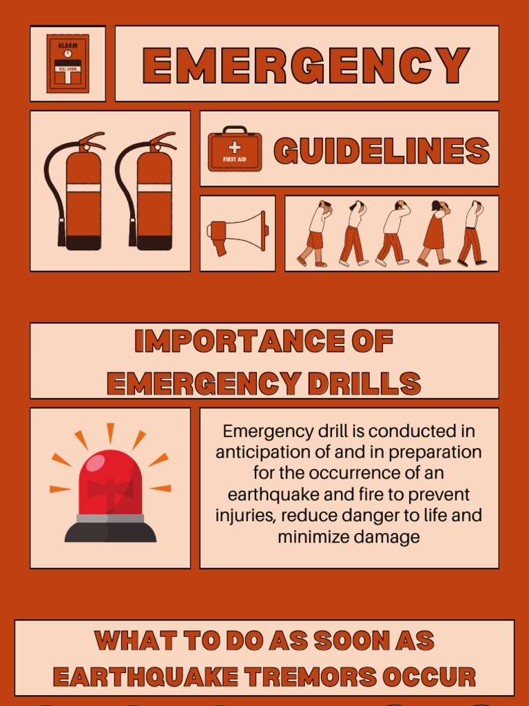 Orange Earthquake Safety Drill Educational Presentation | PDF ...