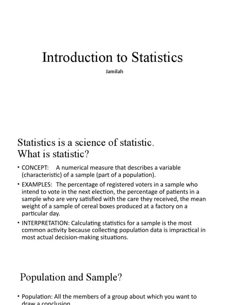Introduction Pdf Statistics Sampling Statistics