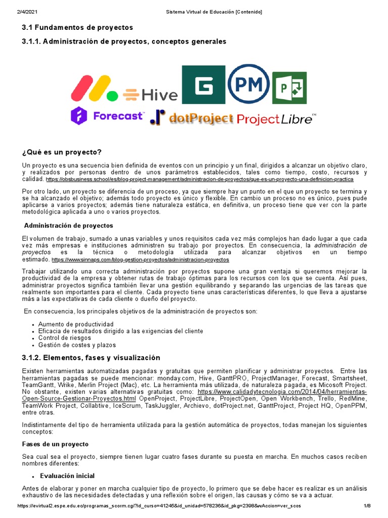 Ofimática 1 | PDF | Gestión de proyectos | Planificación