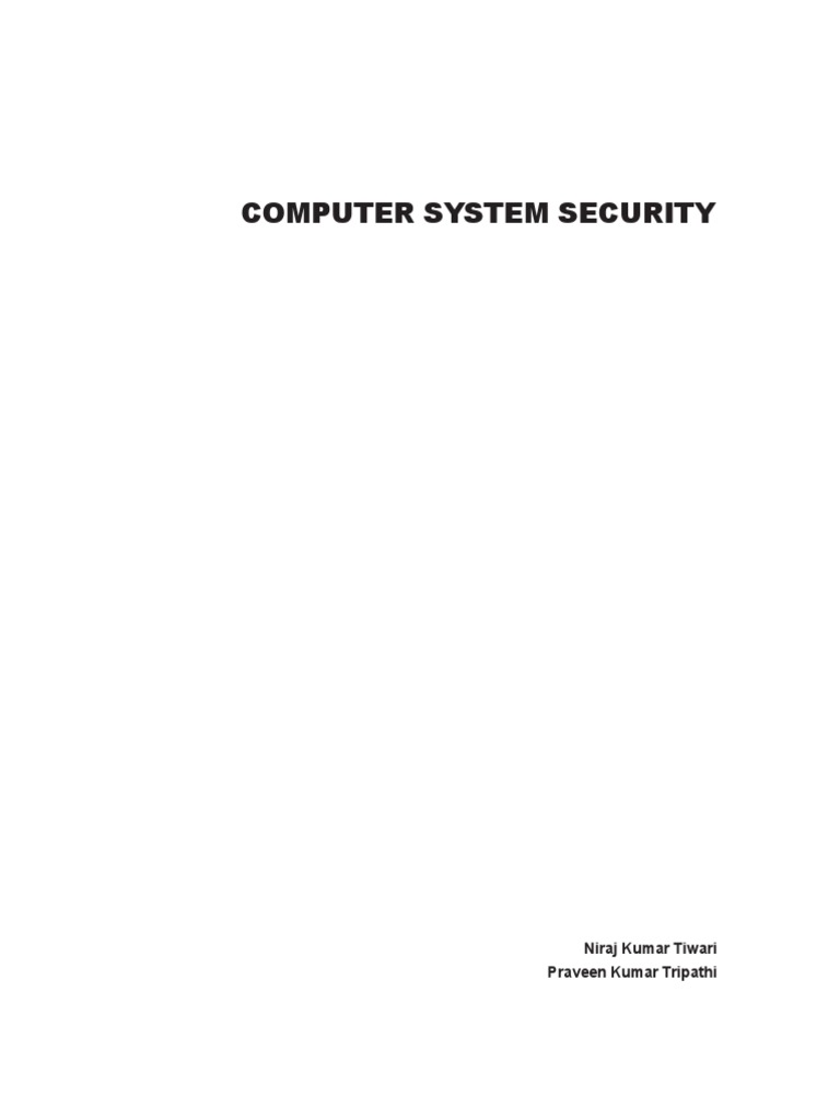 Computer Security Book 27-08-2022 - Proof Reading Unit 1 - 4 | PDF | Information Security ...