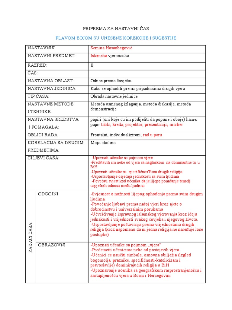 Kako Se Ophoditi Prema Pripadnicima Drugih Vjera - Priprema | PDF