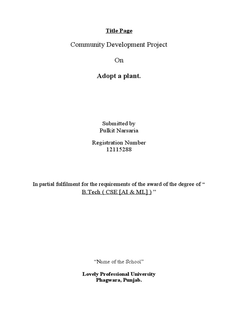 Adopt A Plant CDP Report | PDF | Seed | Plants