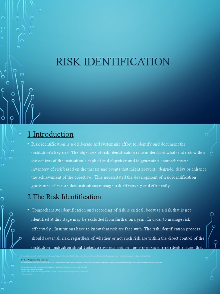 Risk Identification Paper: Project Risk Identification Pdf – CBLBDY