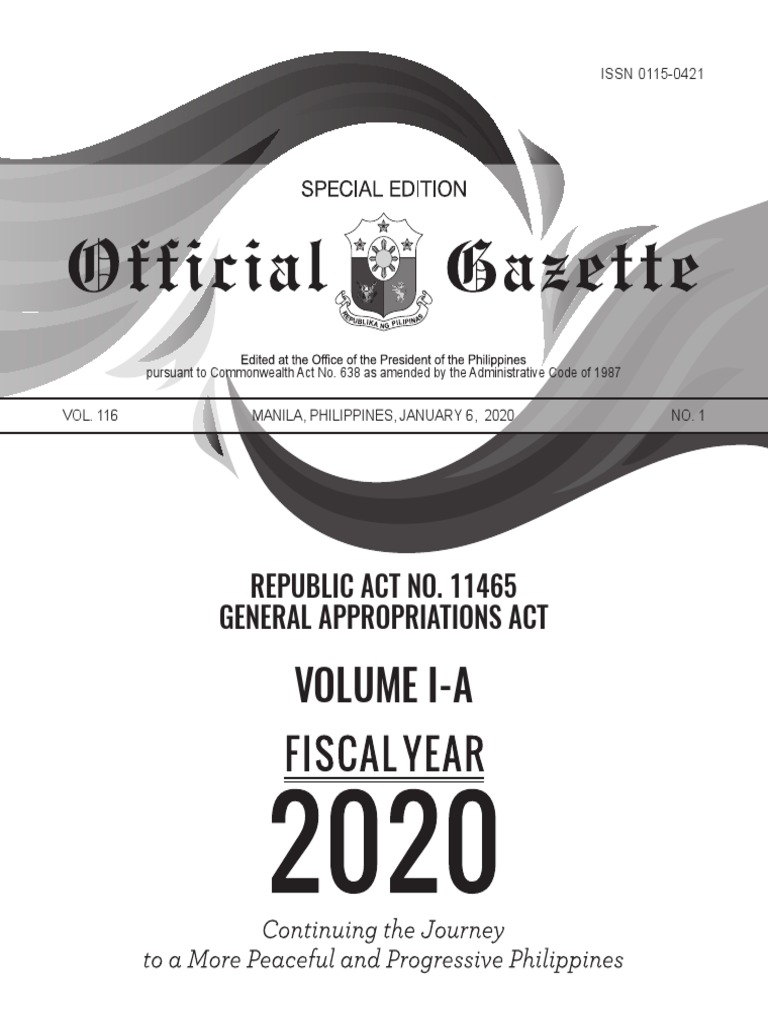 Gaa 2020 Vol 1 A | PDF | Federal Government Of The United States ...