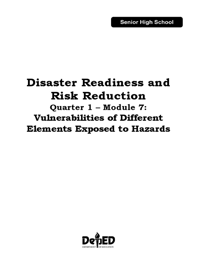 DRRR Q1 Module 7 | PDF | Hazards | Vulnerability