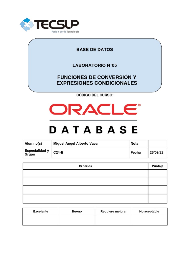 Lab 5 Funciones De Conversión Y Expresiones Condicionales Pdf Sql 0687