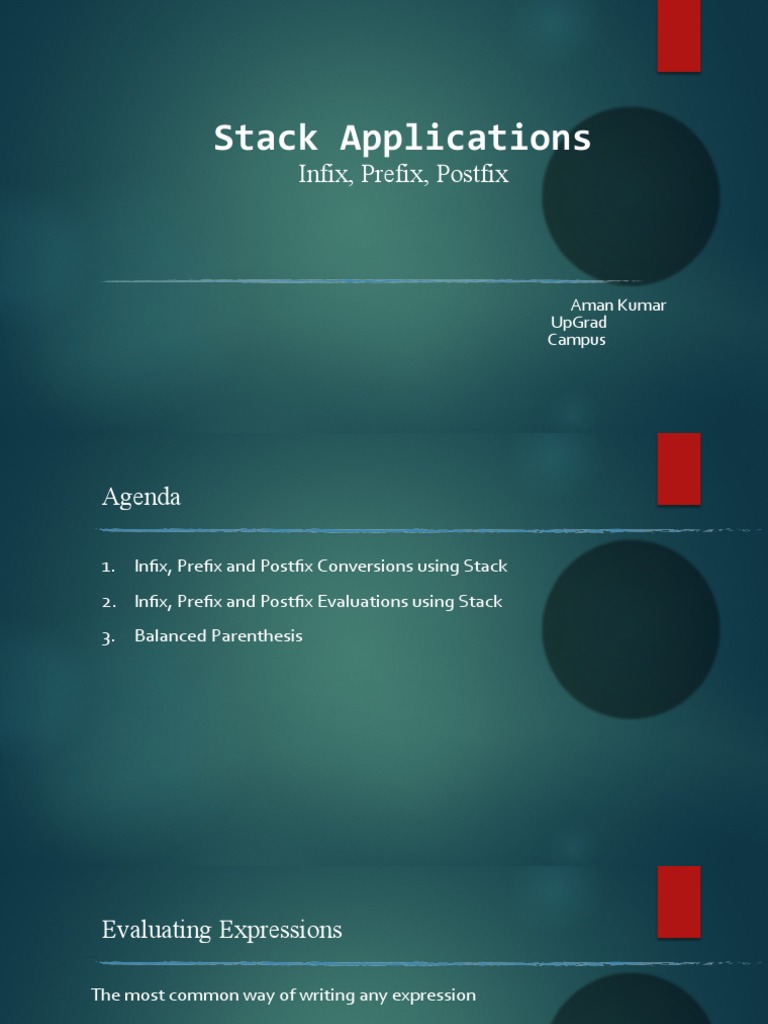 Stacks Application InfixPrefixPostfix | PDF | Computer Science ...