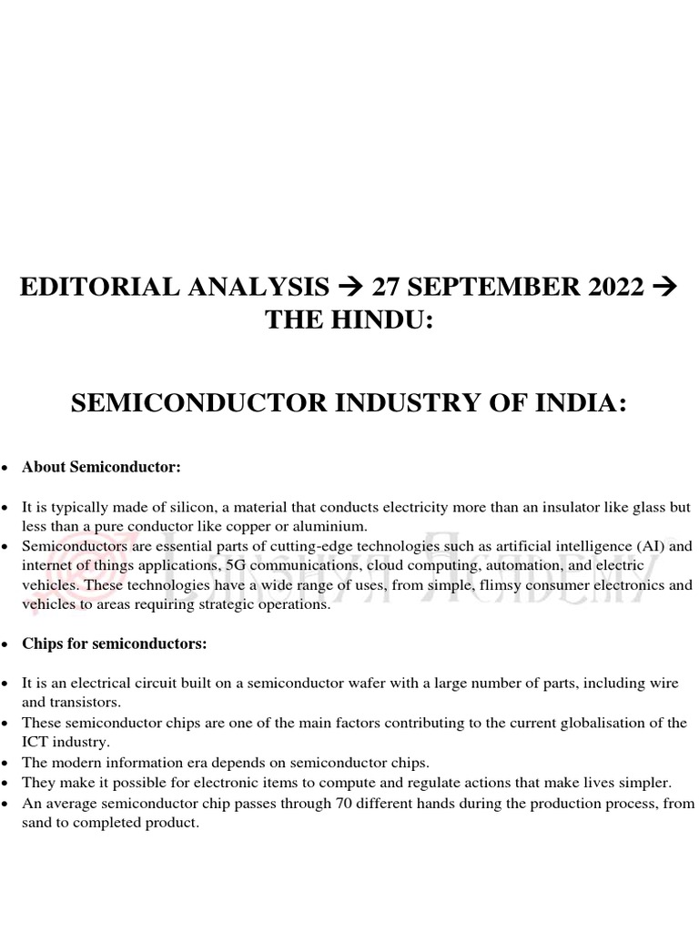 Semiconductor Industry of India | PDF | Semiconductors | Semiconductor Device Fabrication
