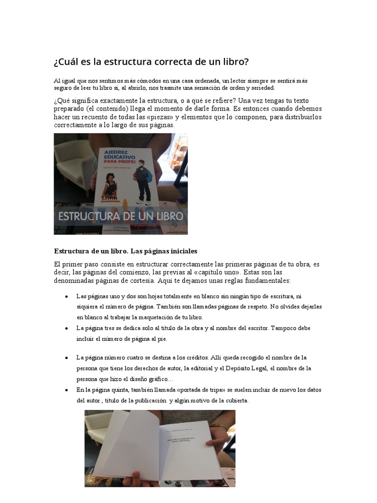 Estructura de Un Libro | PDF | Libros