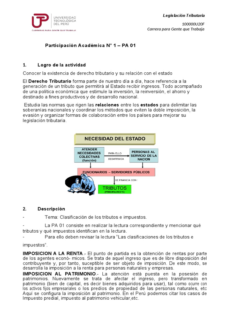 Pa 01 | PDF | Impuestos | Impuesto sobre la renta