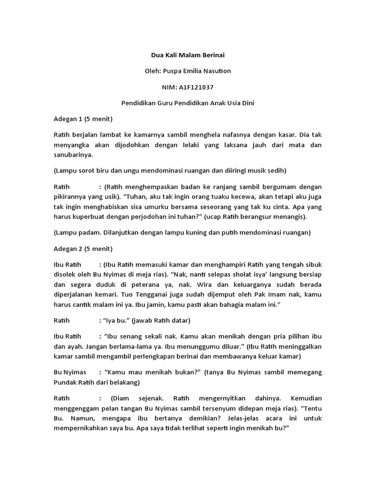 Drama Perjodohan Ratih | PDF