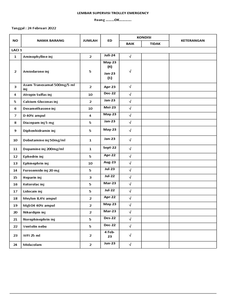 Lembar Supervisi Te Ok | PDF