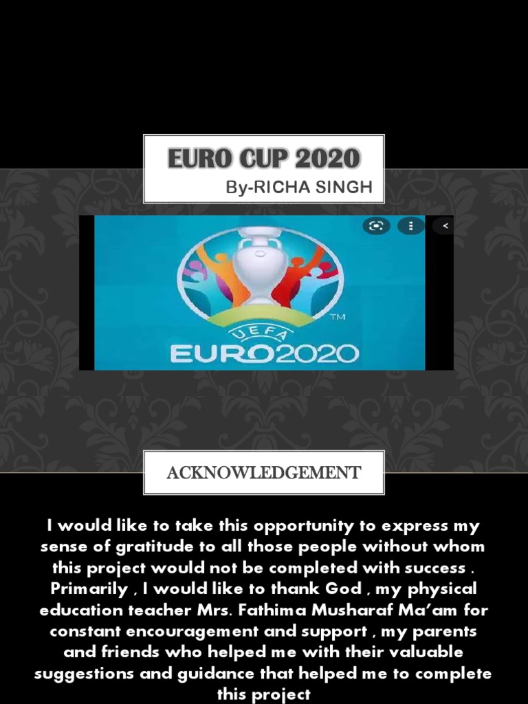 Physical Education Project - EURO CUP 2020 | PDF | England National ...