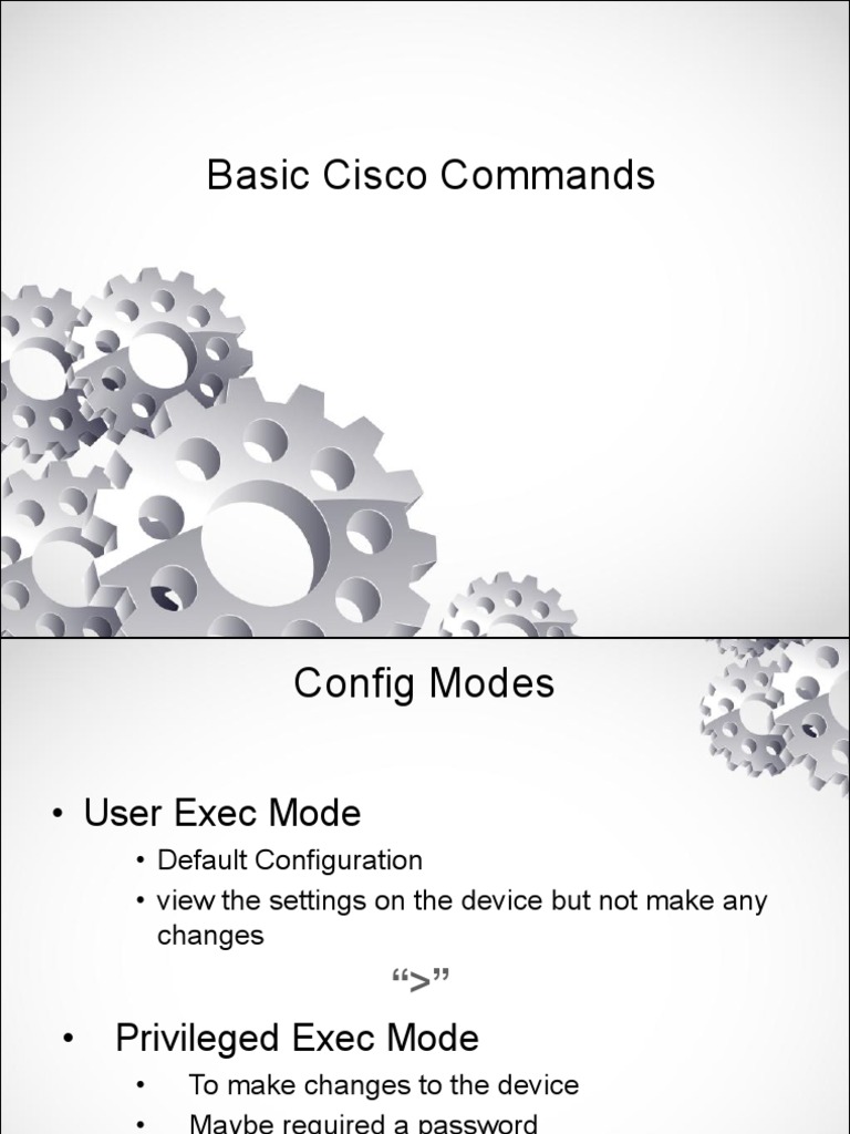Basic Config Cisco | PDF | Command Line Interface | User (Computing)