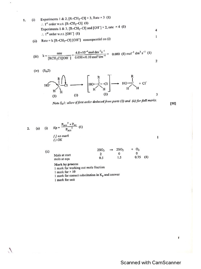 Kinetics Worksheet Answer Key | PDF