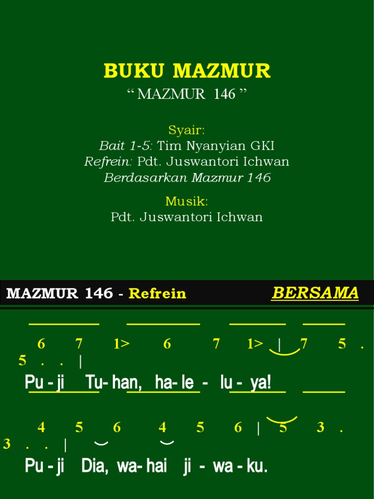 Nyanyian Mazmur 146 Bersama | PDF