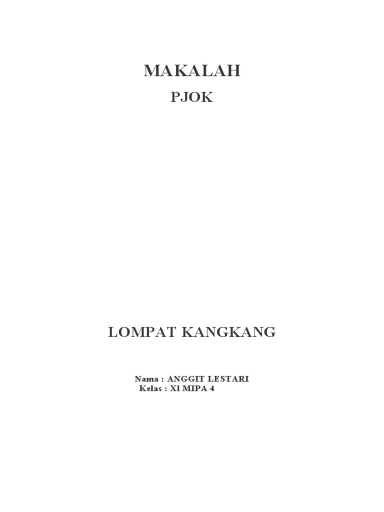 Alat dan Teknik Lompat Kangkang | PDF