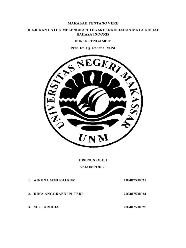 Makalah Tentang Verb | PDF