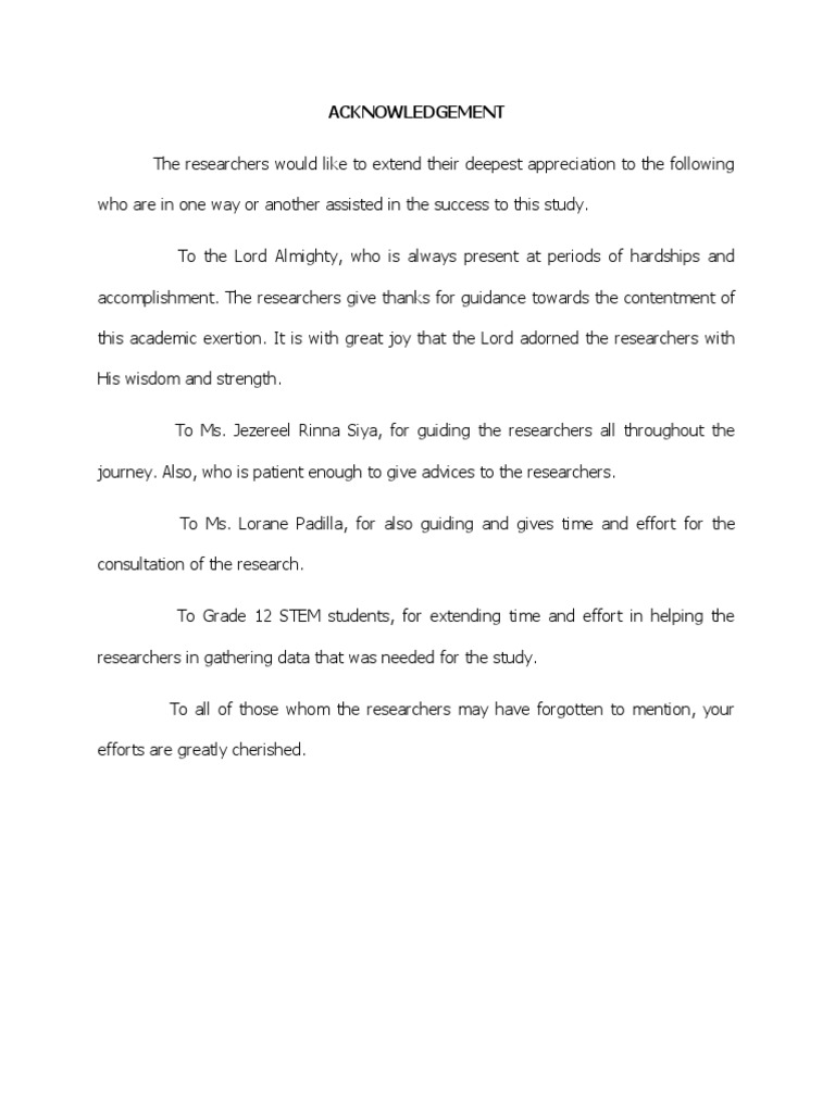 G1 Stem12cb Acknowledgement | PDF