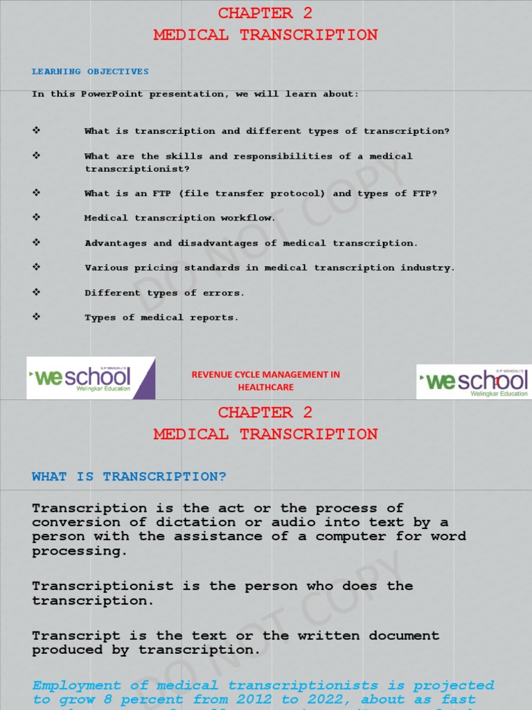 Overview of Medical Transcription Process | PDF | File Transfer ...
