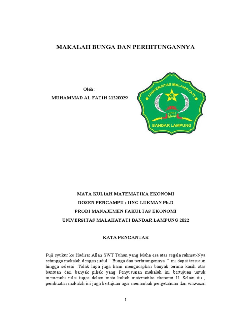 Perhitungan Bunga dan Anuitas Majemuk | PDF