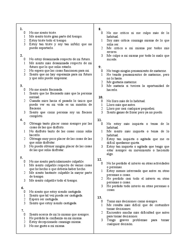 Bdi Ii | PDF