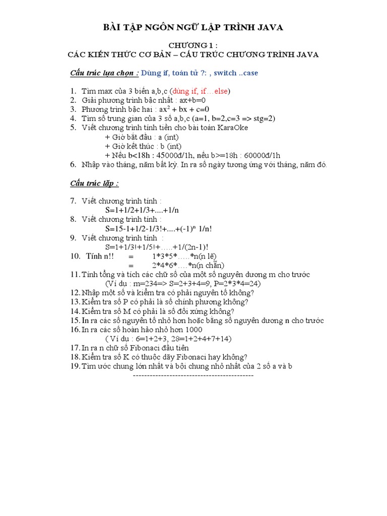 Bai Thuc Hanh Java | PDF