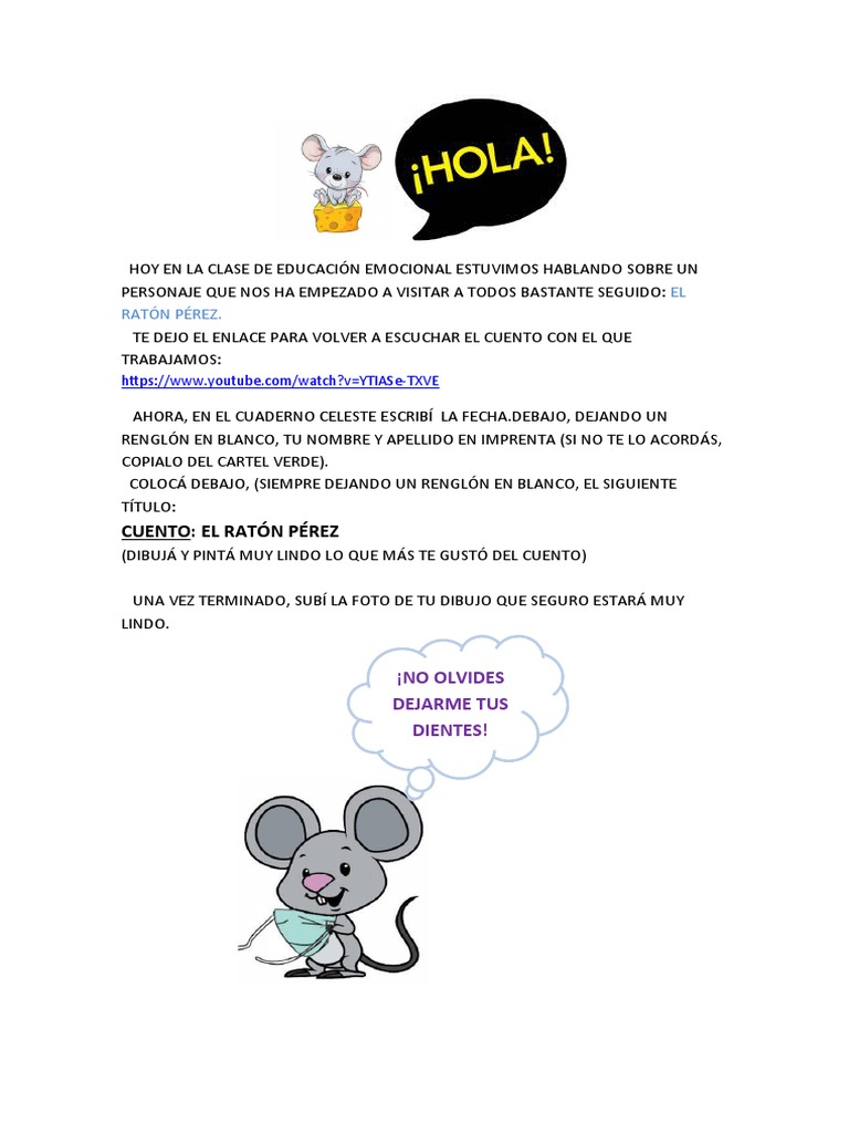 El Ratón Pérez - Classroom | PDF